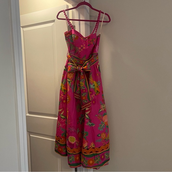 FARM Rio | Dresses | Nwt Farm Rio Pink Midi Dress | Poshmark
